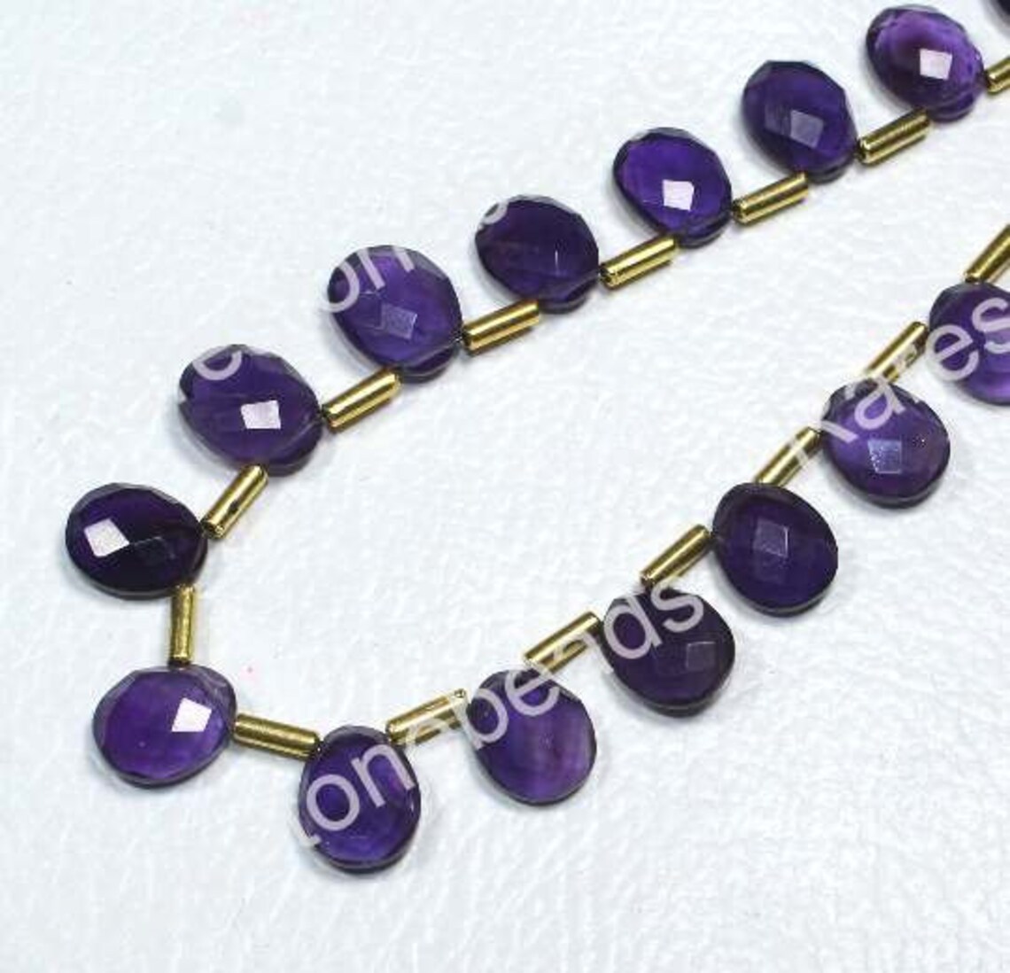 10 Pieces Natural Amethyst Gemstone, Drilled Gemstone,natural Amethyst ...