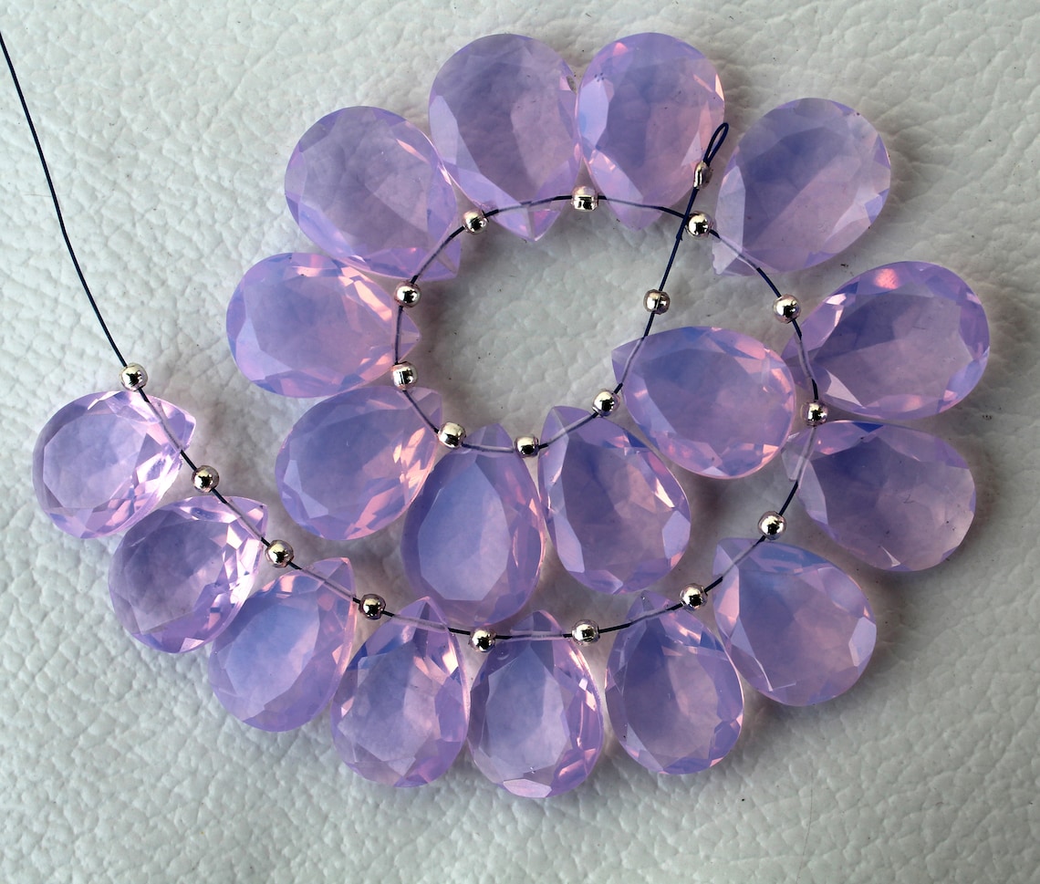 10 pieces Lavender quartz gemstone top drilled gemstone | Etsy