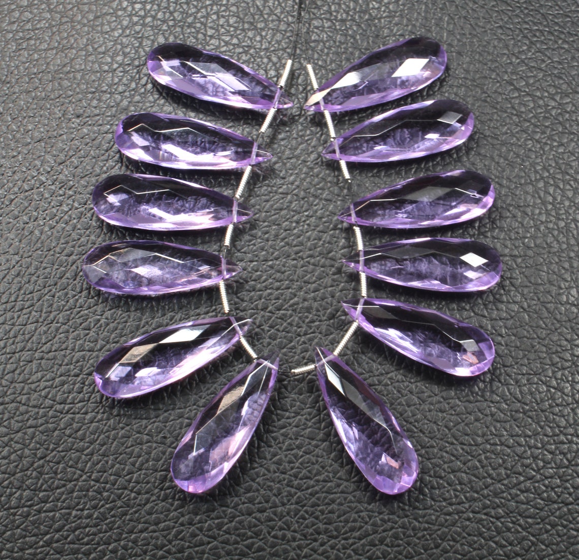 10 pieces Lavender quartz gemstone top drilled gemstone | Etsy