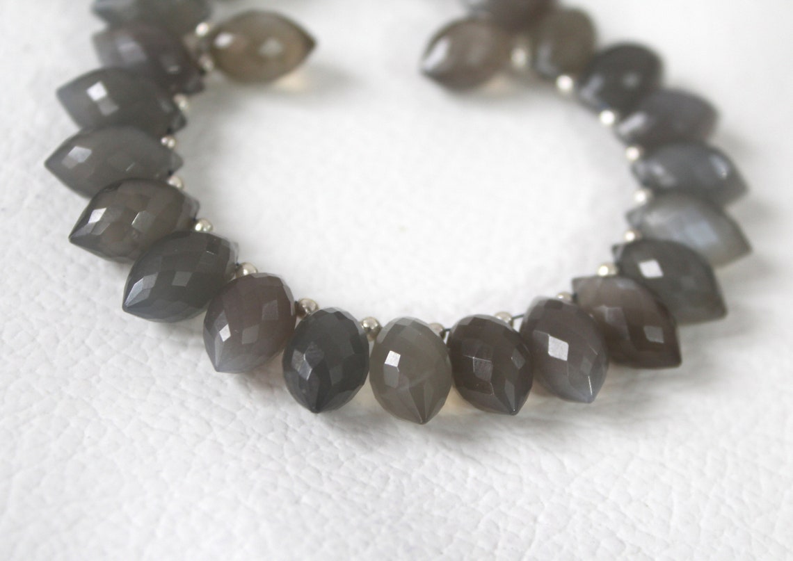 10 pieces Natural Grey moon stone natural gemstone micro | Etsy