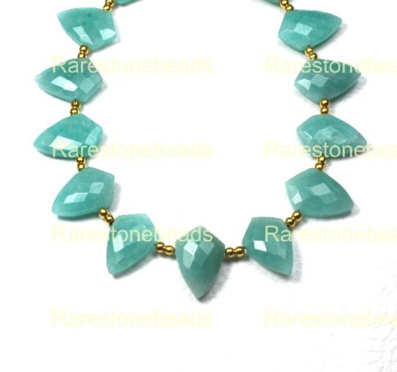 10 Pieces Natural Amazonite Gemstone, Top Quality Faceted Gemstone, Top ...