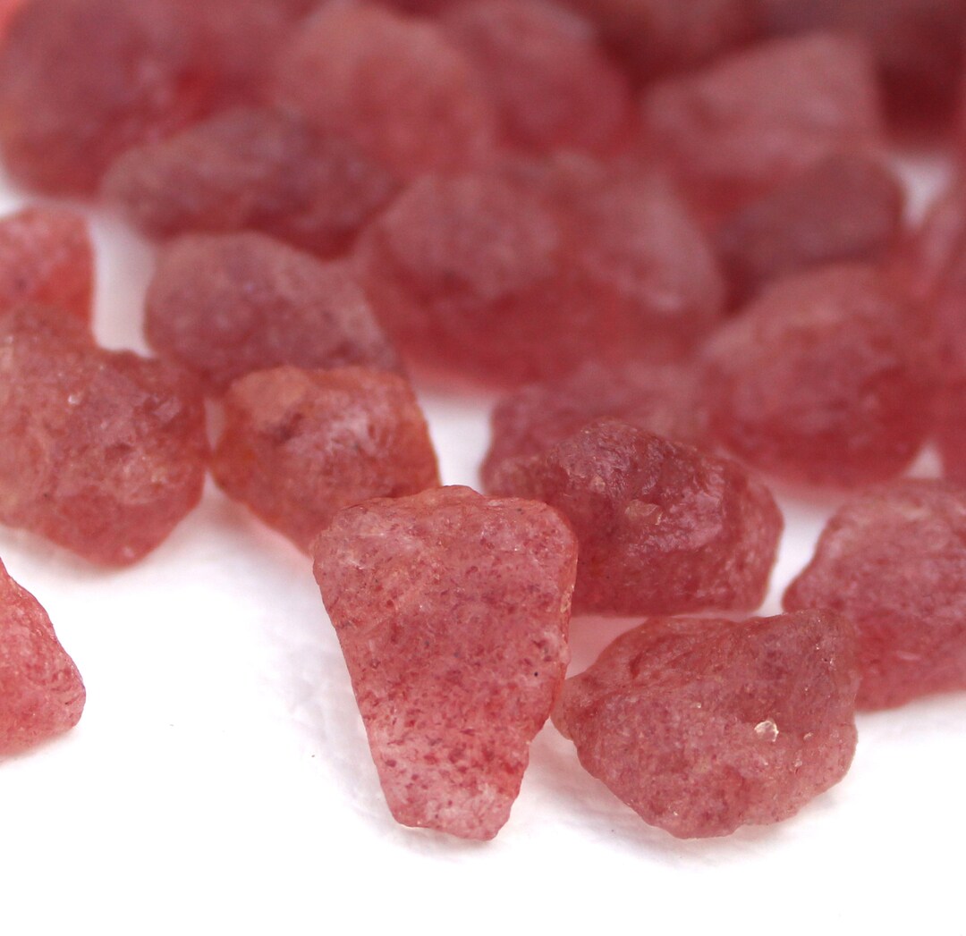 100 Cts. Natural Pink Strawberry Quartz, Rough Gemstone, Natural ...
