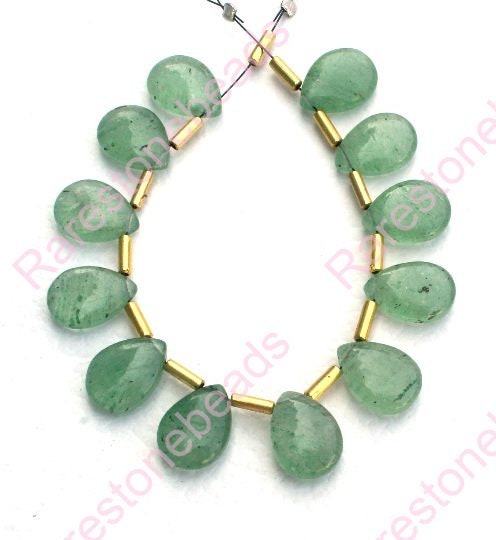 12 pieces natural green strawberry quartz drilled gemstone | Etsy