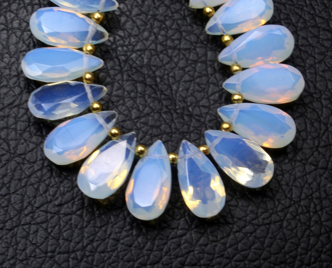 10 pieces Opalite gemstone drilled gemstone loose gemstone | Etsy