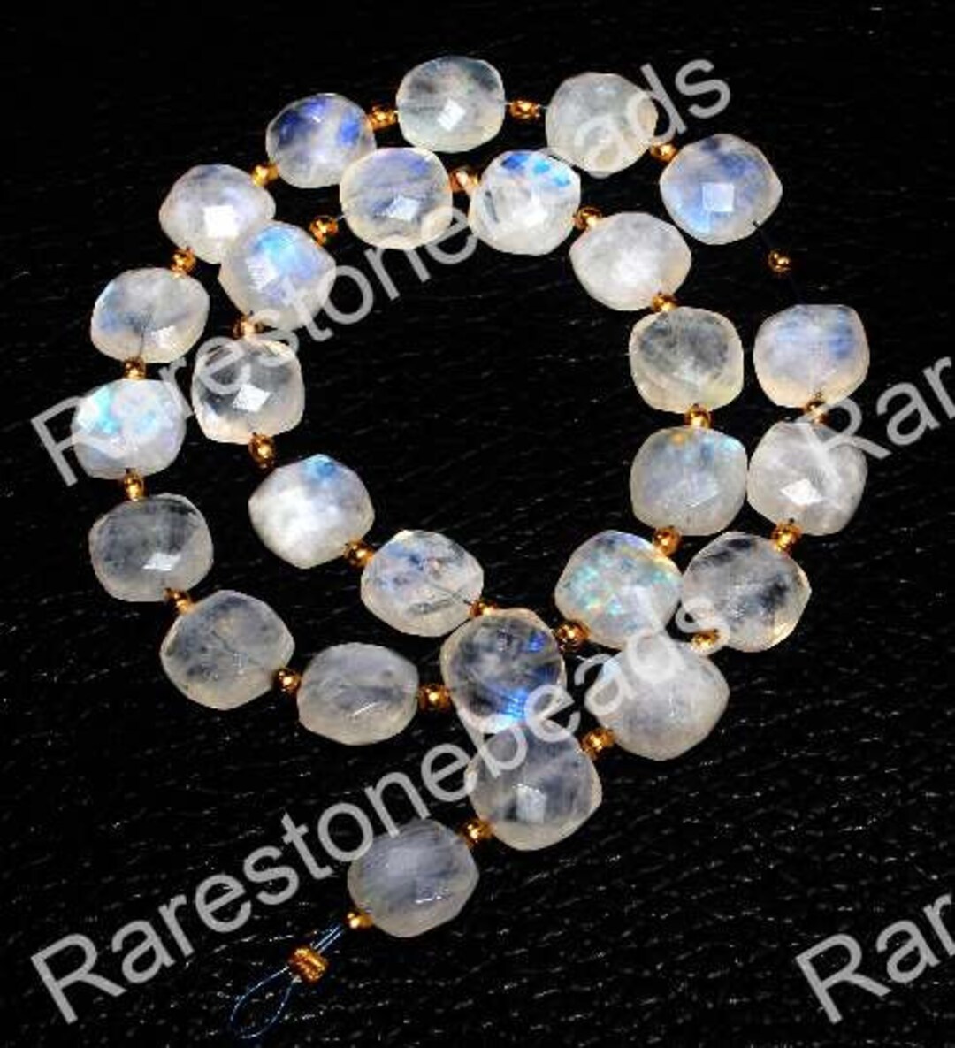 10 Pieces Natural Rainbow Moon Stone, Drilled Moon Stone, Moon Stone ...