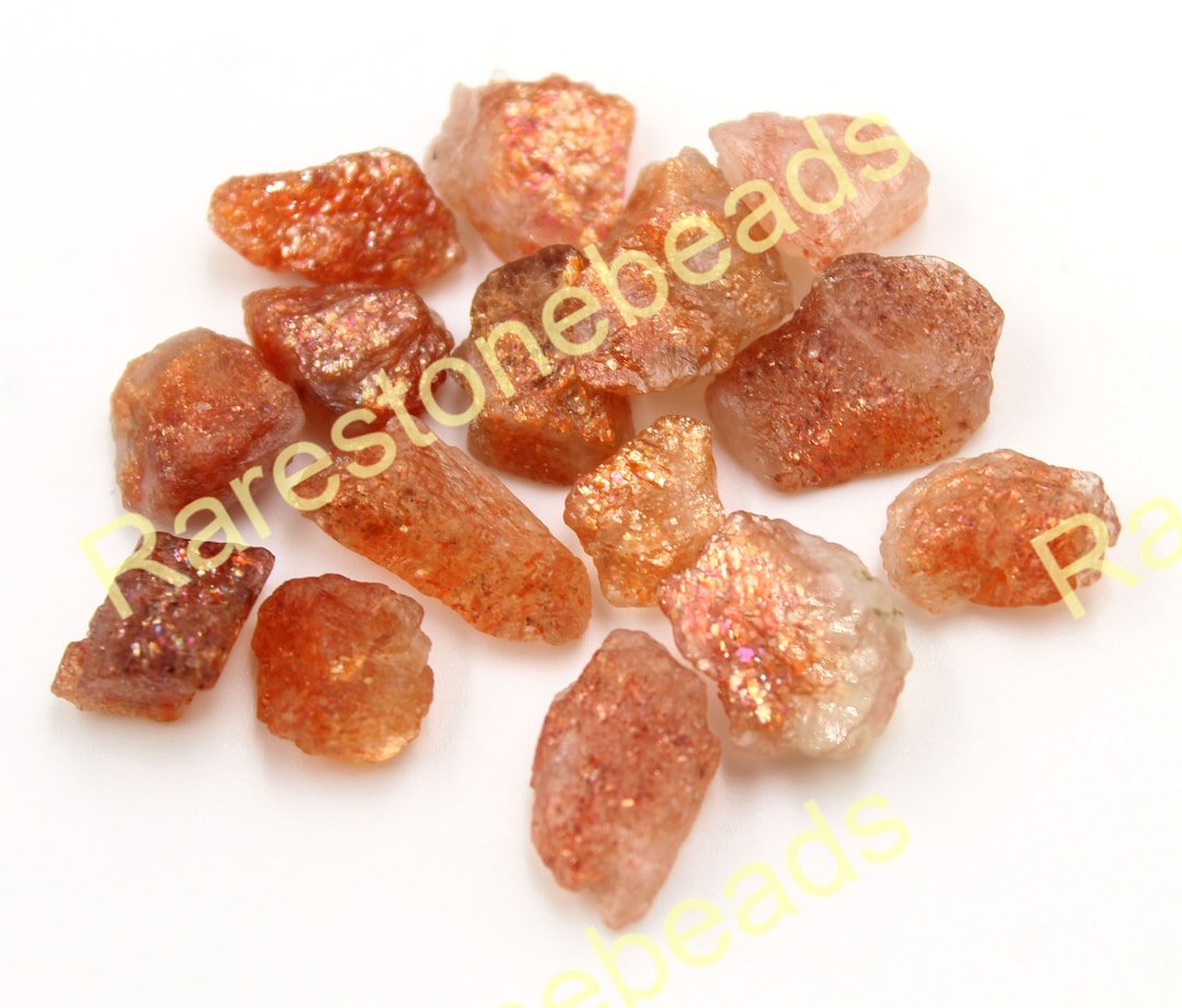 Natural Sun Stone, 10 Pieces, Raw Gemstone, Sun Stone Rough for Jewelry ...