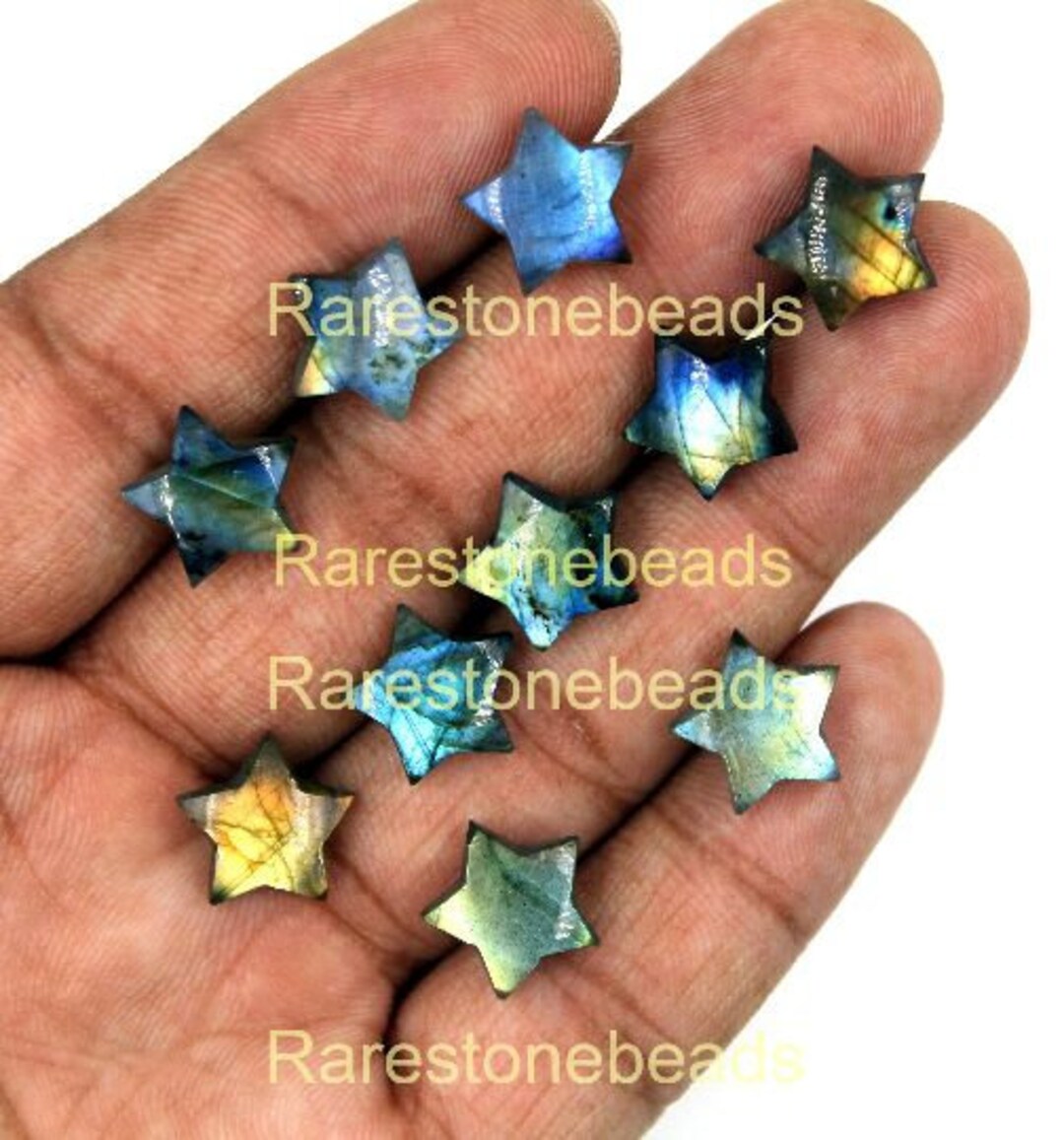 Natural Labradorite Gemstone, 8 Piecs, Star Shape Labradorite, Craving ...
