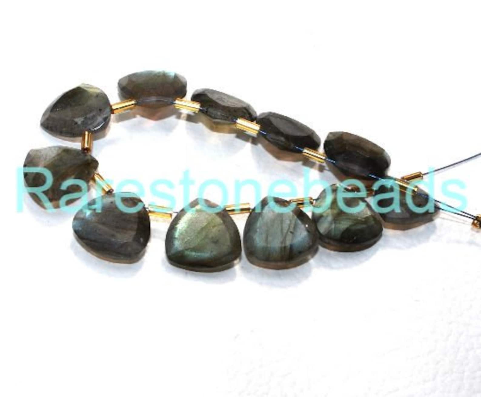 10 Pieces Natural Labradorite Gemstone Princess Cut Gemstone | Etsy