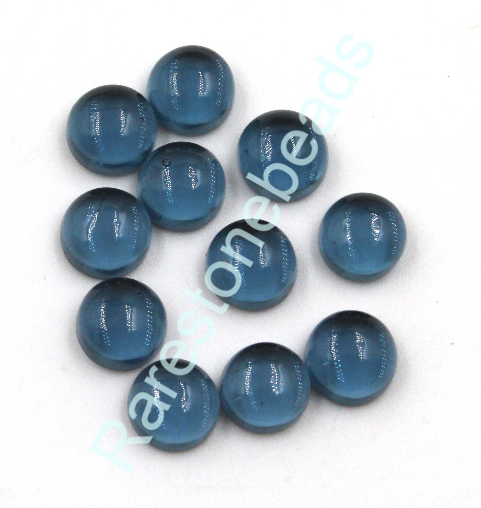 London Blue Topaz, 10 Pieces, Smooth Polish Gemstone, Blue Topaz ...