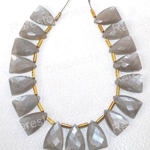 Grey Moon Stone, 10 Pieces, Natrural Grey Moon Stone, Faceted Gemstone ...