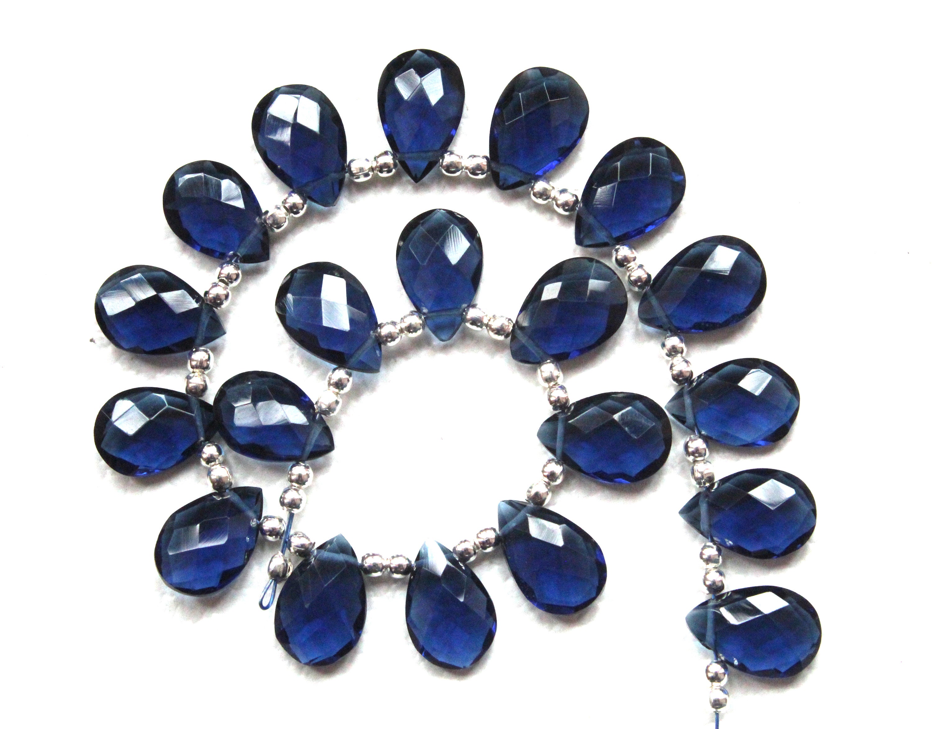 10 Pieces London Blue Quartz Gemstone Top Drilled Gemstone | Etsy