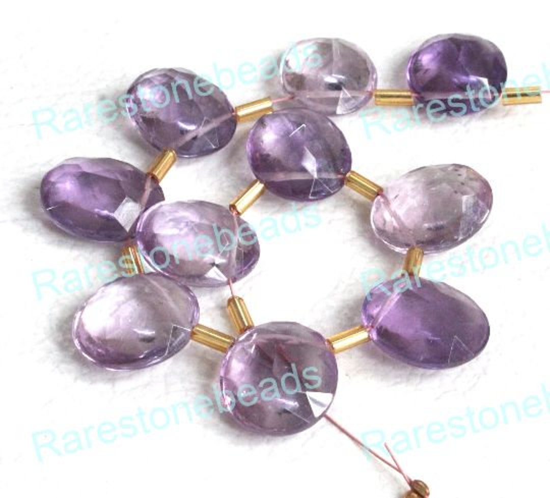 10 Pieces Natural Pink Amethyst Gemstone, Rose Cut Gemstone, Natural ...