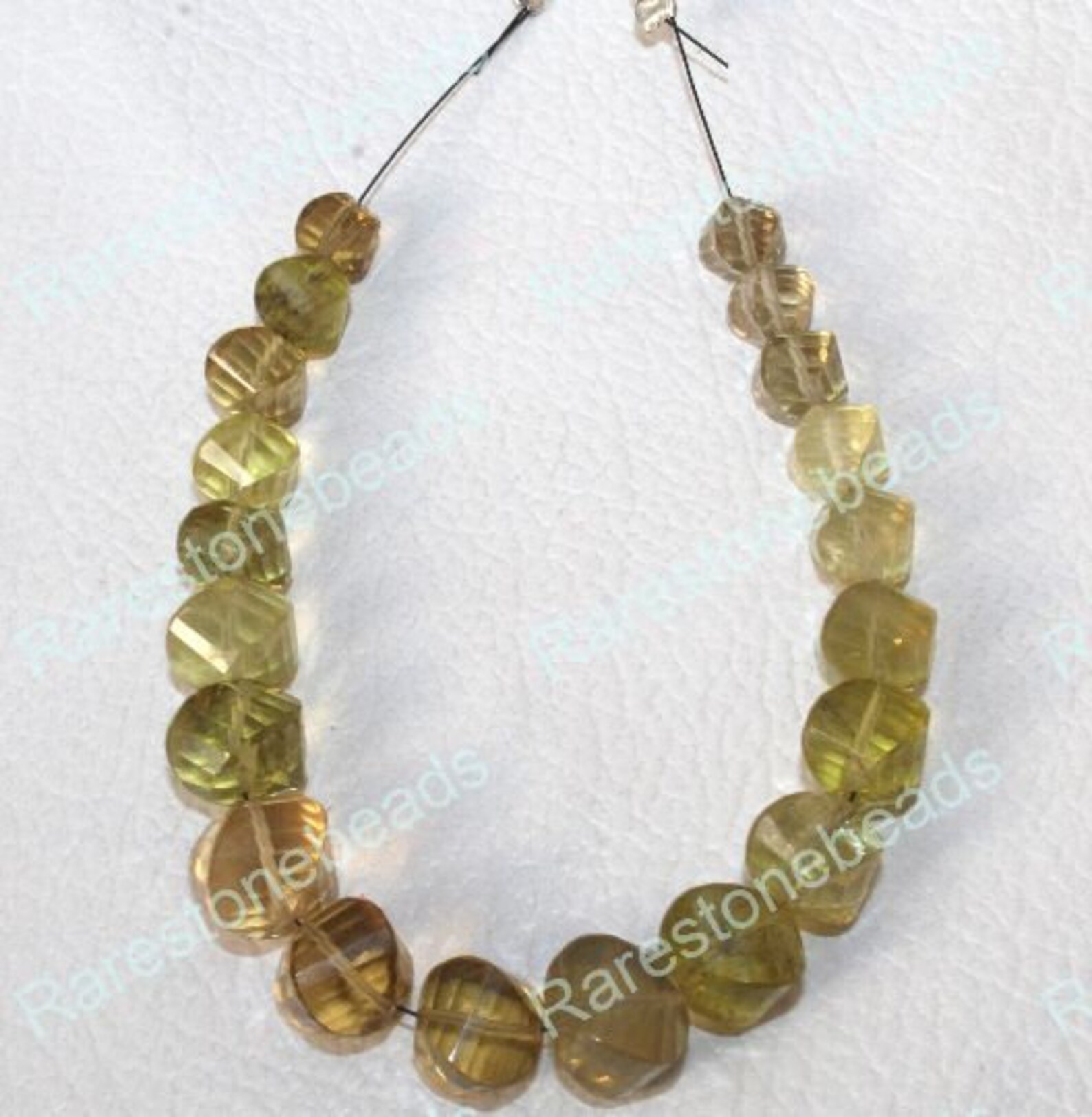 20 Pieces Natural Lemon Quartz Beads Twisted Beads Loose - Etsy