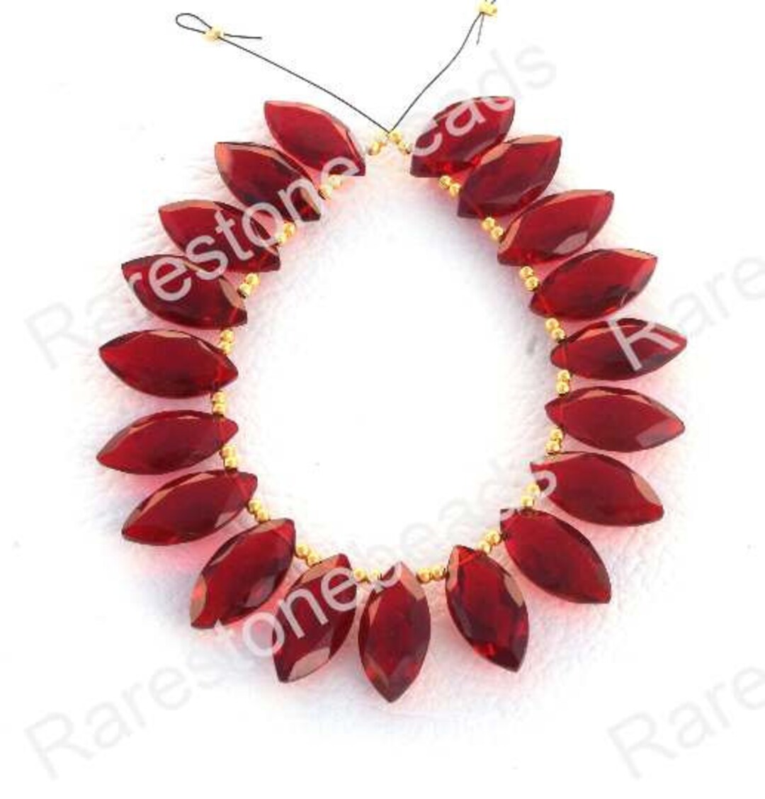 Garnet Beads, 10 Pieces, Garnet Jewelry, Drilled Stone Beads, Top ...