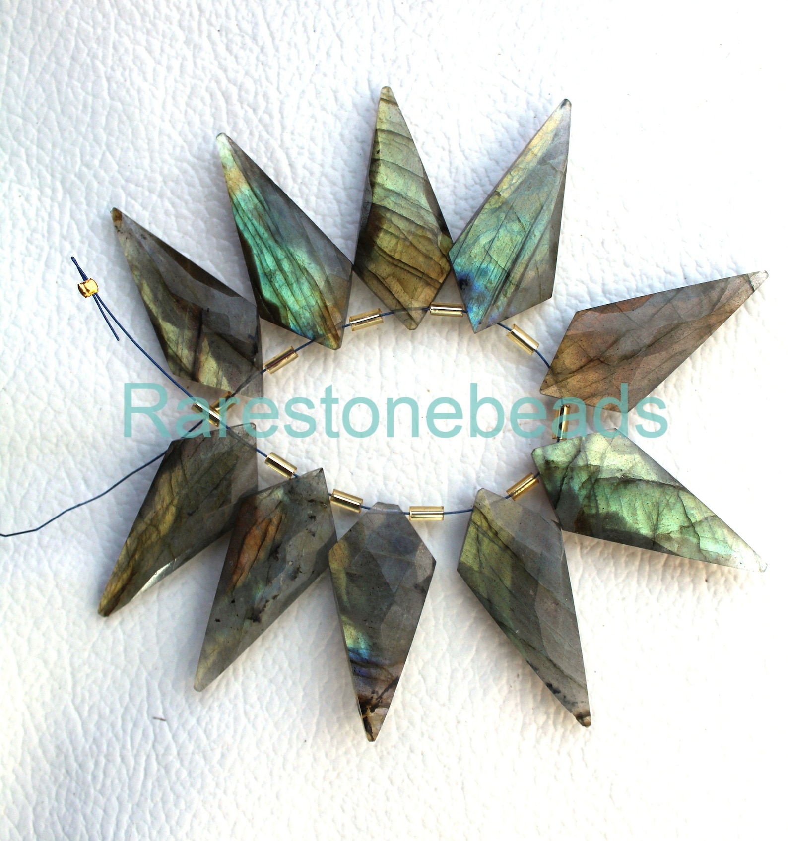8 Pieces Natural Multi Flashy Labradorite Gemstone Drilled - Etsy