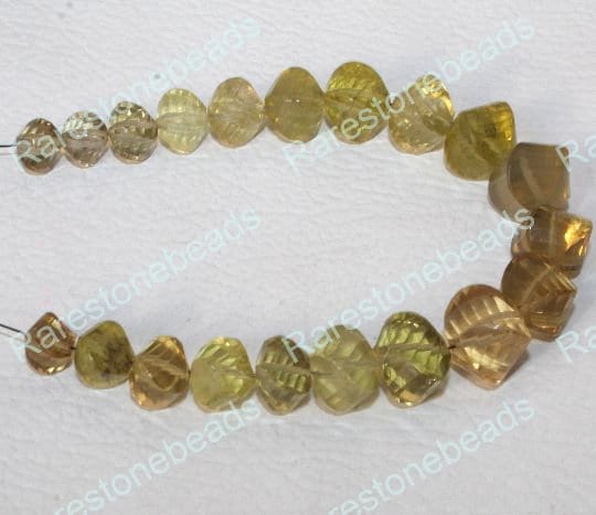 20 Pieces Natural Lemon Quartz Beads Twisted Beads Loose | Etsy
