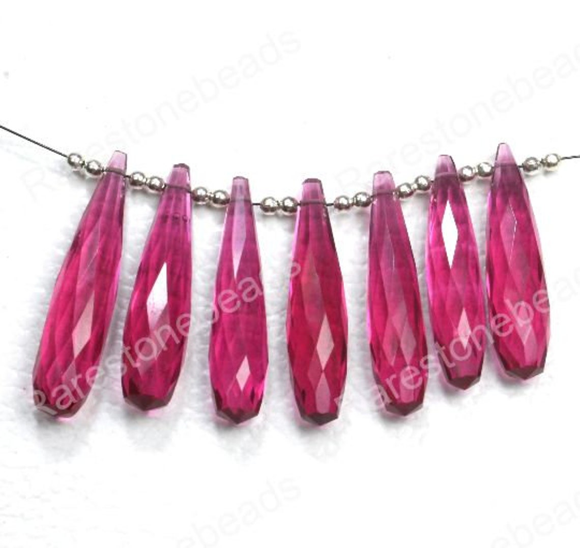 10 Pieces Ruby Lite Quartz Drilled Gemstone AAA Quality - Etsy