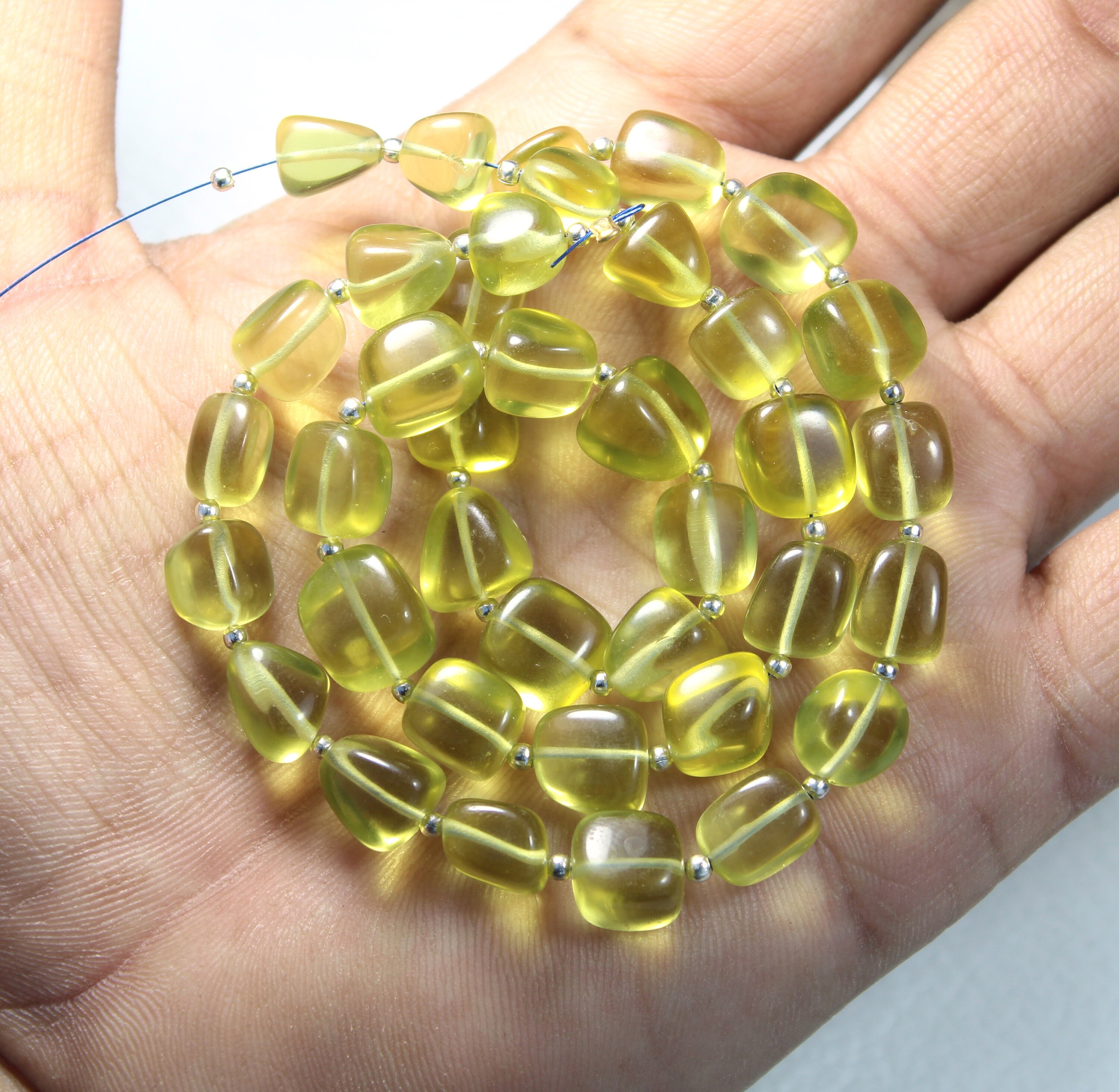 10 Pieces Lemon quartz gemstone drill gemstone smooth | Etsy