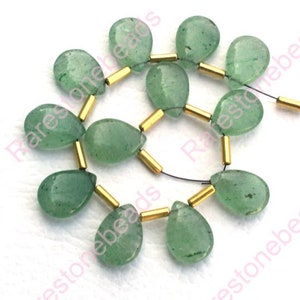 12 Pieces Natural Green Strawberry Quartz, Drilled Gemstone, Fashion ...