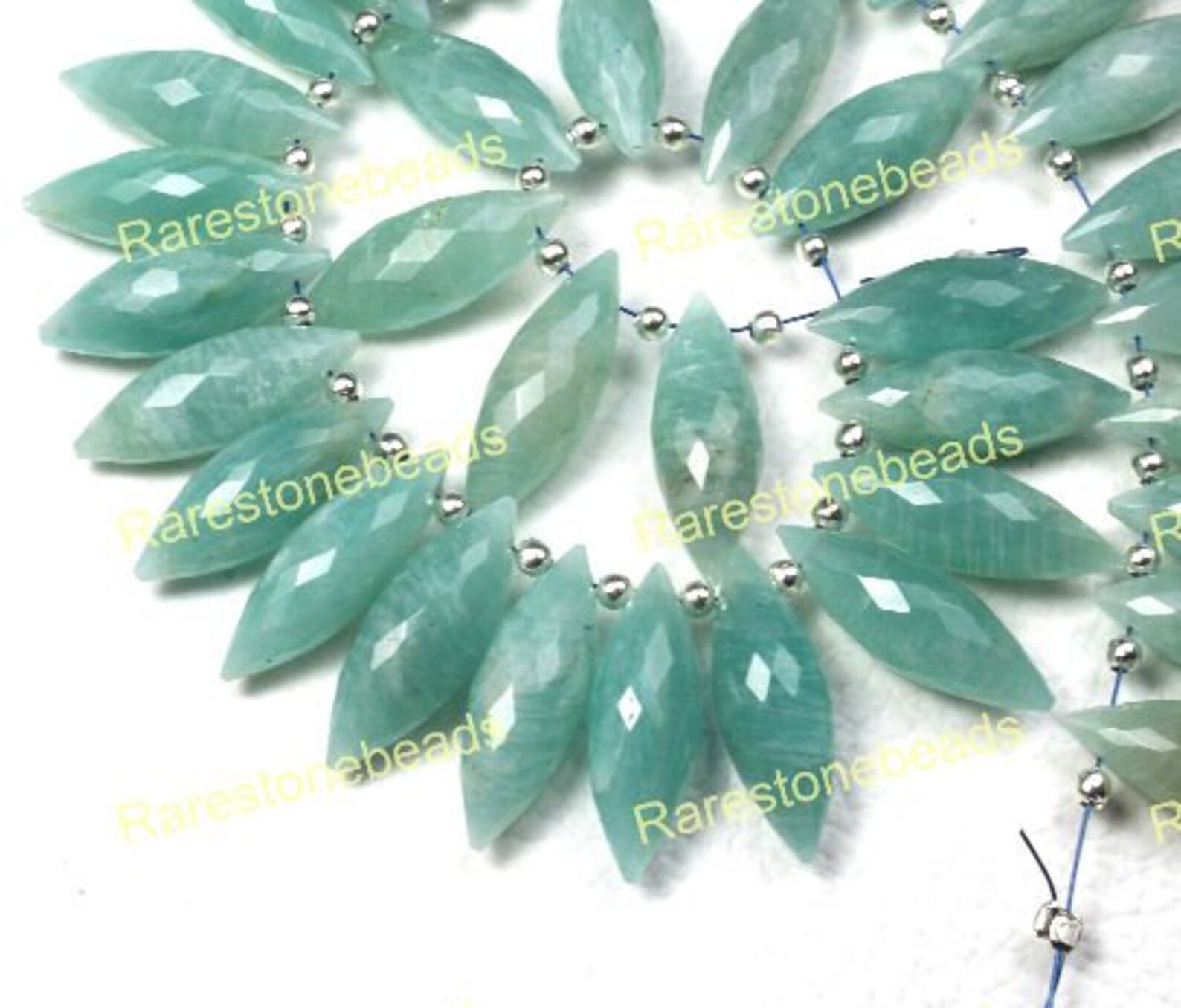 10 Pieces Natural Amazonite Gemstone Top Drilled Gemstone - Etsy