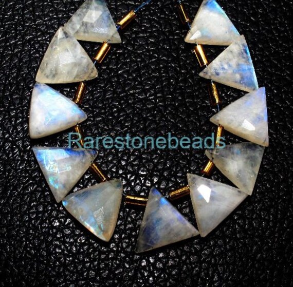 Natural Rainbow Moon Stone 10 Pieces Triangle Shape Moon | Etsy