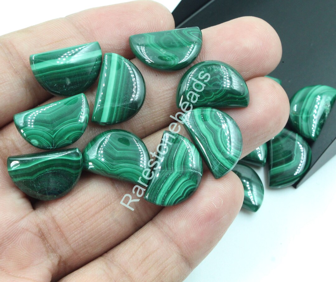 Natural Malachite, 8 Pieces, Natural Gemstone, Smooth Polish Gemstone ...