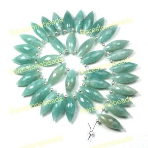 10 Pieces Natural Amazonite Gemstone, Top Drilled Gemstone, Fancy Shape ...