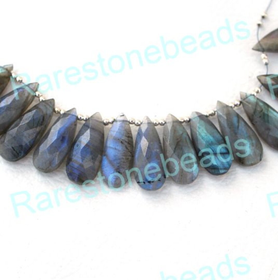 10 Pieces Natural Labradorite gemstone top drilled gemstone | Etsy