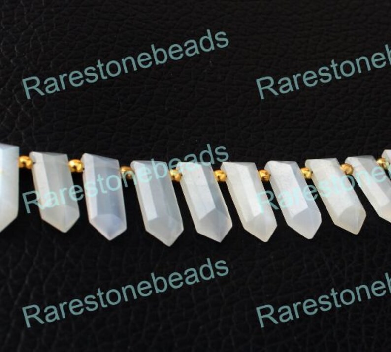 10 Pieces Natural White moon stone Fancy shape gemstone | Etsy