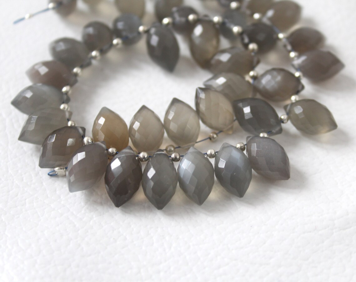 10 pieces Natural Grey moon stone natural gemstone micro | Etsy