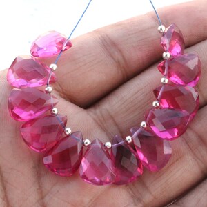 10 Pieces Ruby Lite quartz drilled gemstone Top drill stone | Etsy