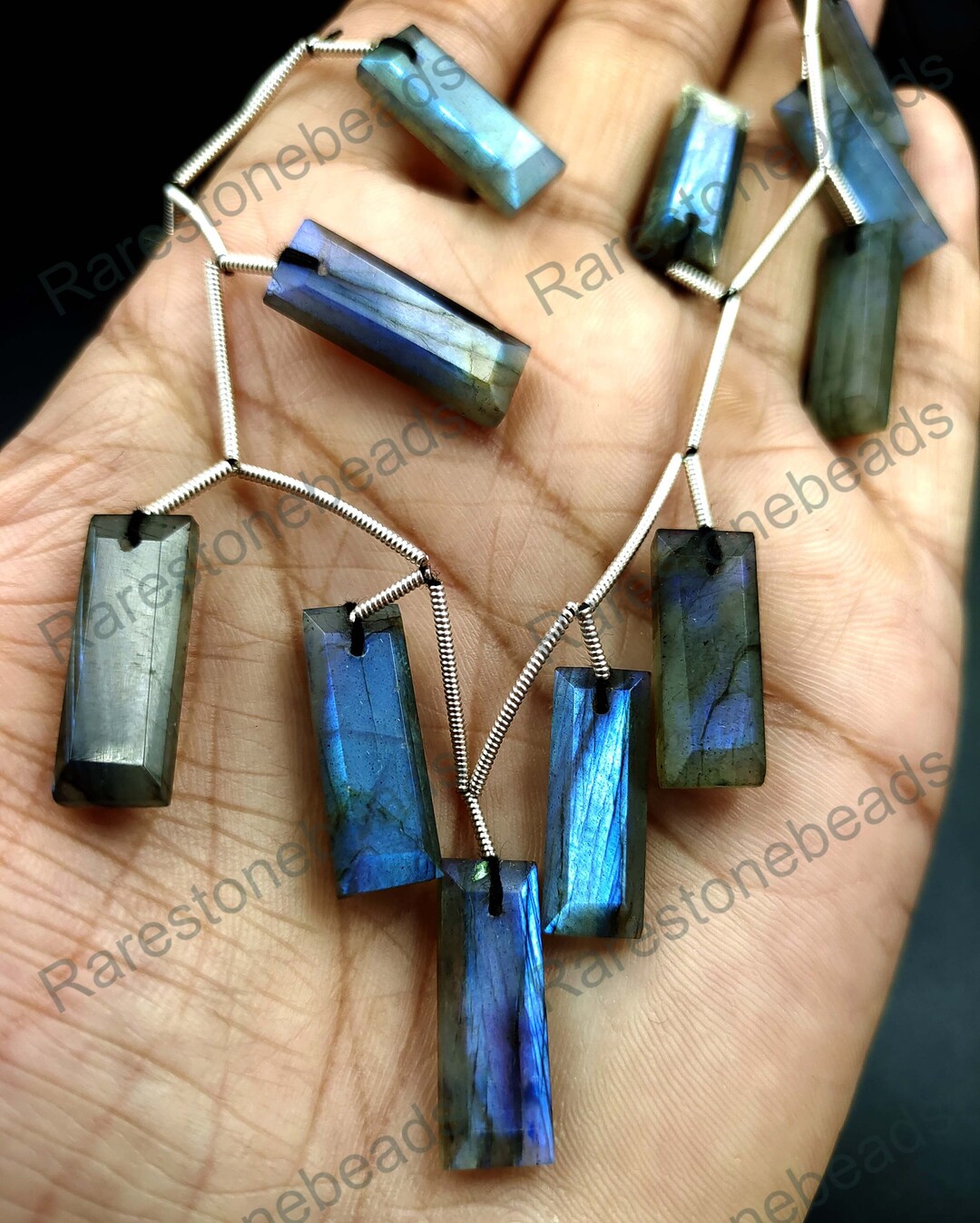 Natural Labradorite, 10 Pieces, Multi Labradorite, Faceted Stone, Top ...