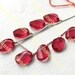 10 Pieces Ruby Lite Quartz Oval Shape, Drilled Ruby Lite, Twisted Shape ...