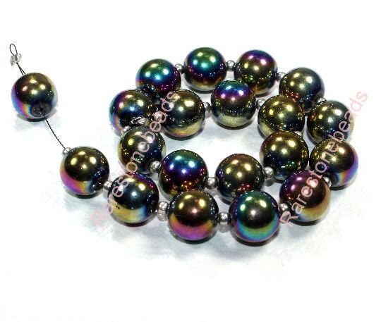 10 Pieces Coated Titanium Gemstone Beads Drilled Round Shape - Etsy