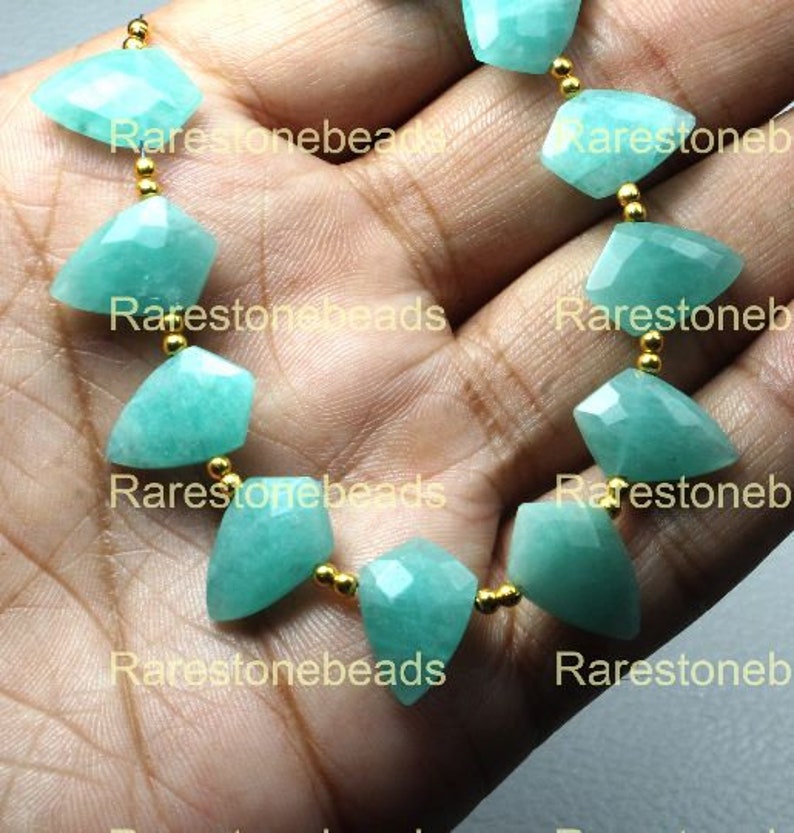 10 Pieces Natural Amazonite Gemstone, Top Quality Faceted Gemstone, Top ...
