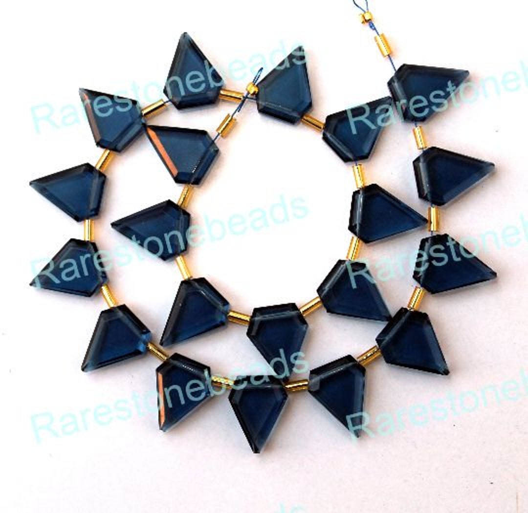 Blue Topaz, 10 Pieces, Top Drilled Gemstone, London Blue Topaz, Faceted ...