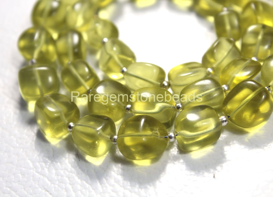 10 Pieces Lemon Quartz Gemstone, Drill Gemstone, Smooth Gemstone, Lemon ...