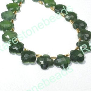 10 Pieces Natural Serpentine Gemstone, Flower Shape Gemstone, Carving ...