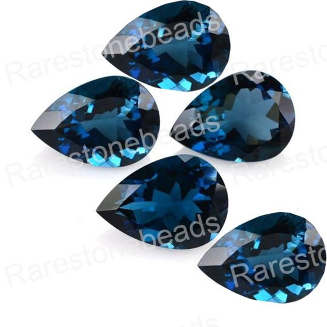 Blue Topaz Gemstone, 10 Pieces, Princess Cut Gemstone, London Blue ...