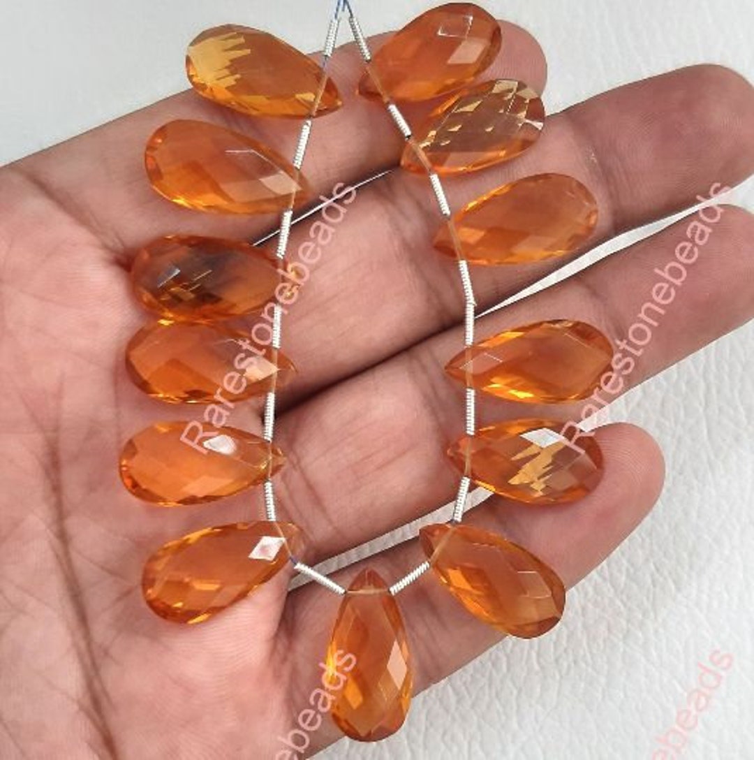 Citrine Gemstone, 10 Pieces, Top Drilled Gemstone, Citrine Pear ...