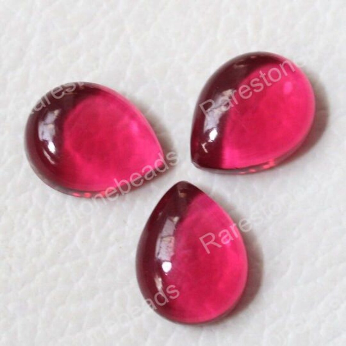 8 Pieces Ruby Lite Quartz Glass, Smooth Polish Cabochon, Fine Quality ...
