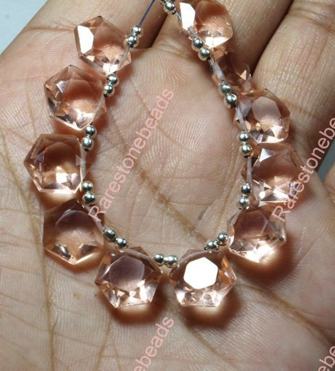 10 Pieces Morganite Quartz Gemstone Fine Quality Stone Fancy - Etsy