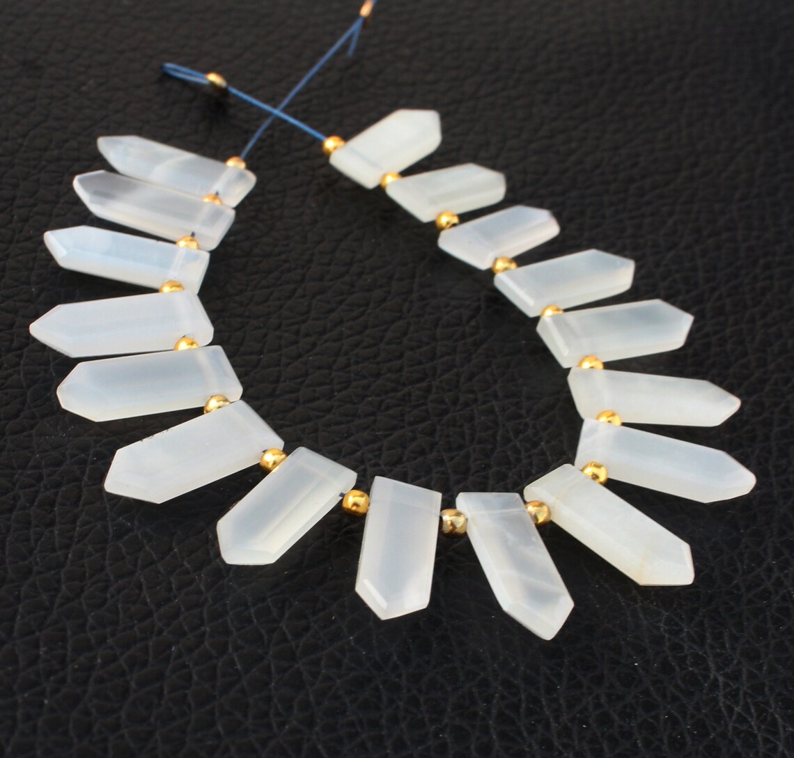 10 Pieces Natural White moon stone Fancy shape gemstone | Etsy