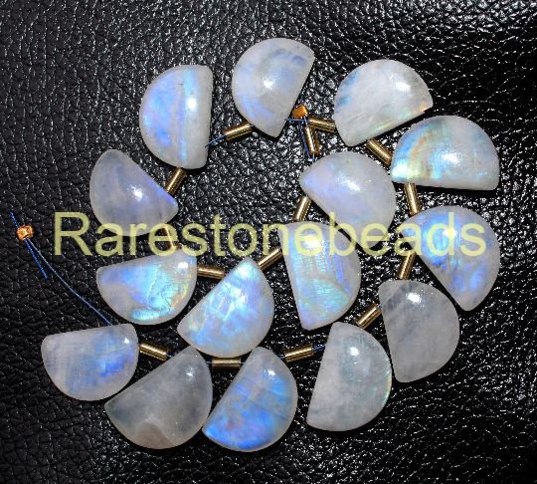 Rainbow Moon Stone, 8 Pieces, Top Drilled Gemstone, Natural Moon Stone ...