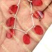 10 Pieces Ruby Lite Quartz Oval Shape, Top Drilled Moon, Twisted ...