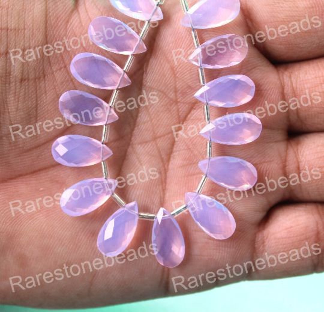 Lavender Gemstone, Lavender Quartz, 10 Pieces, Top Drilled Gemstone ...