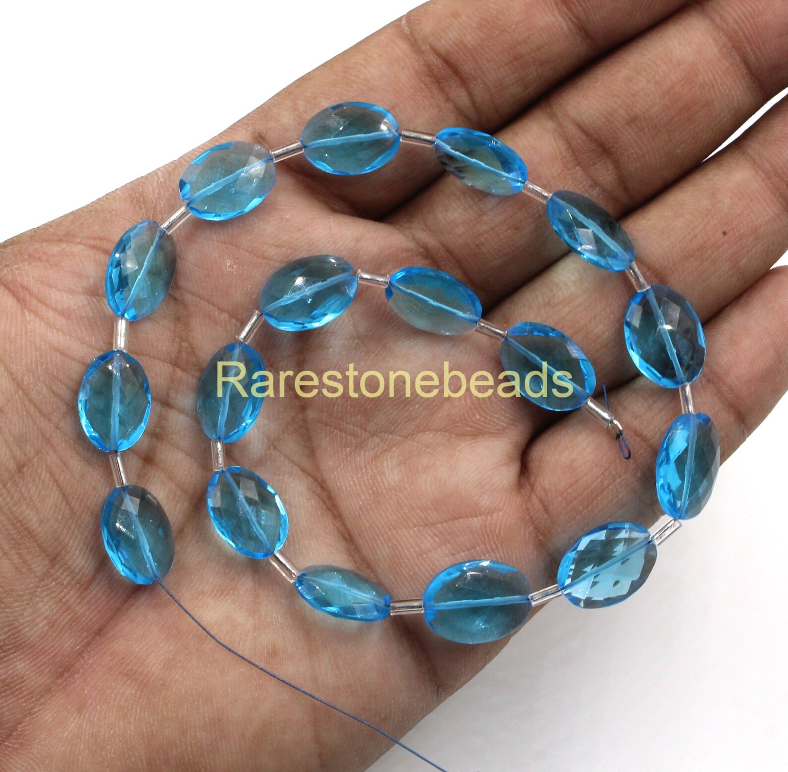 10 Pieces Sky Blue Topaz Gemstone, Fine Quality Stone, Top Drilled ...