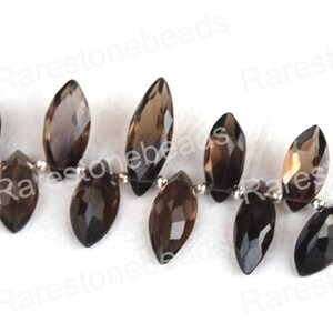 10 Pieces Natural Smoky Quartz Gemstone, Handmade Gemstone, Faceted ...