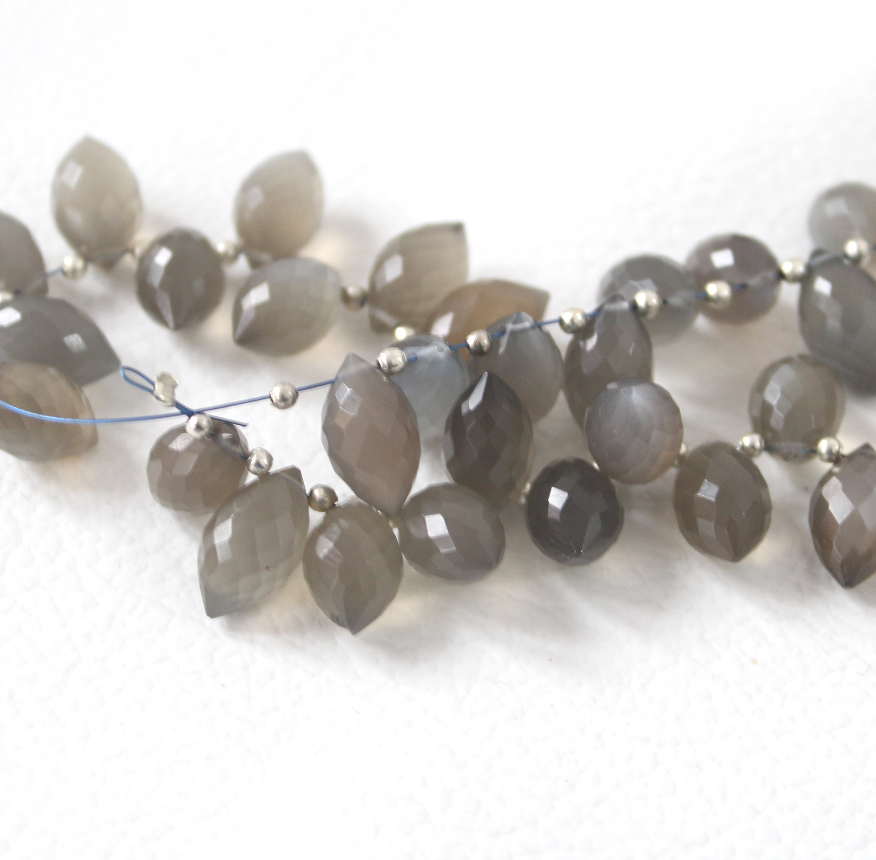 10 pieces Natural Grey moon stone natural gemstone micro | Etsy