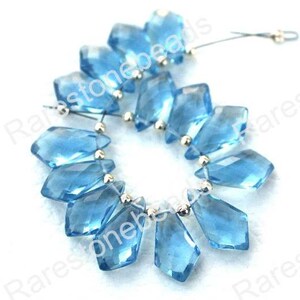 10 Pieces Royal Blue Quartz Fancy Shape, Drilled Gemstone for Jewelry ...